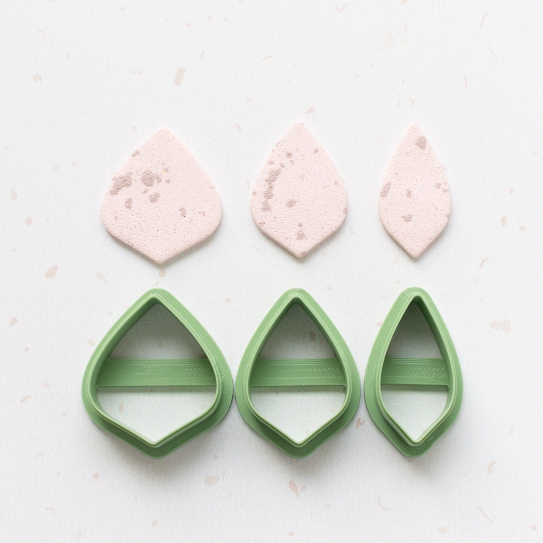 Leaf Drop Polymer Clay Cutter, Leaf Clay Cutter, Earrings Clay Cutter ...