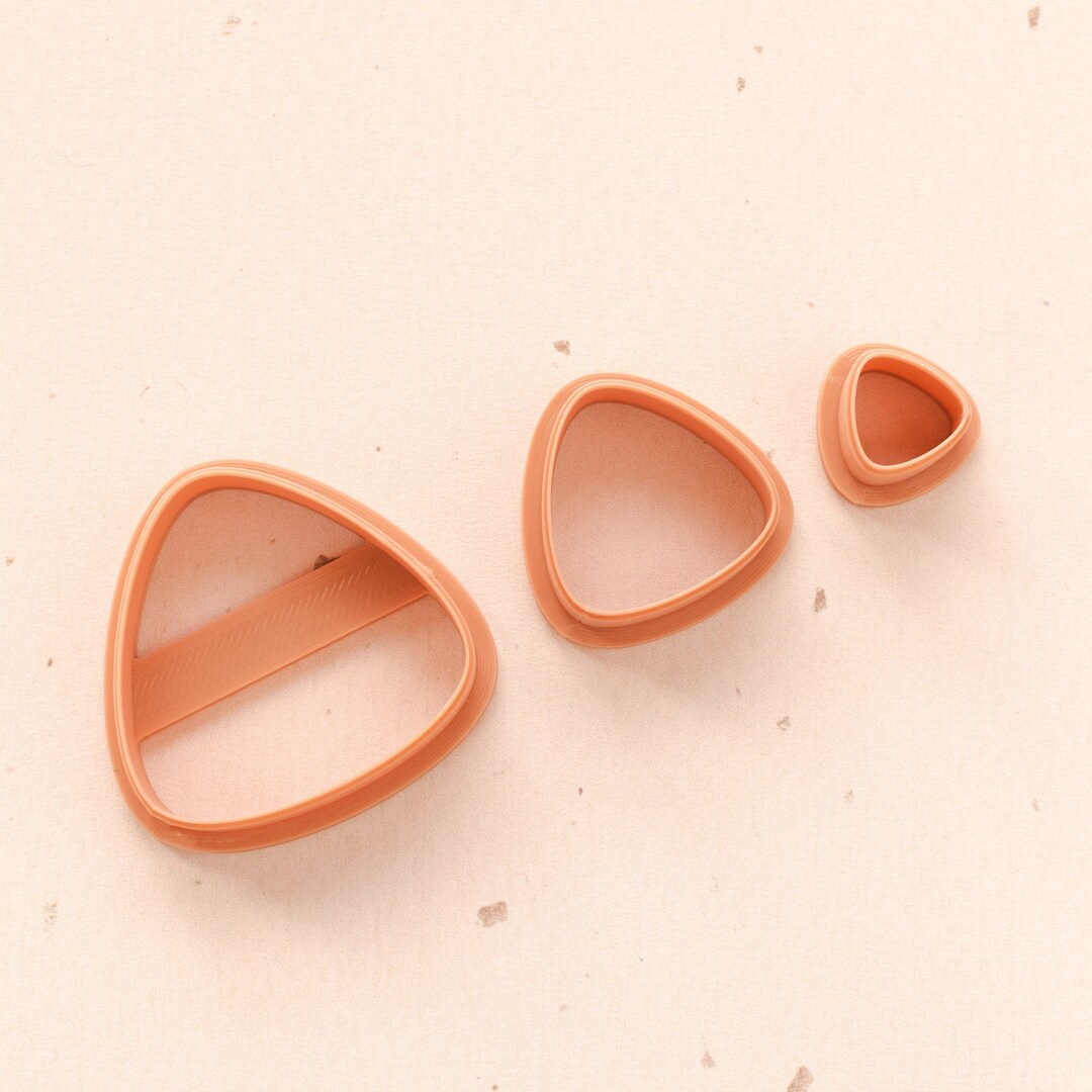 Rounded Triangle Polymer Clay Cutter, Puffed Triangle Cutter, Earrings ...