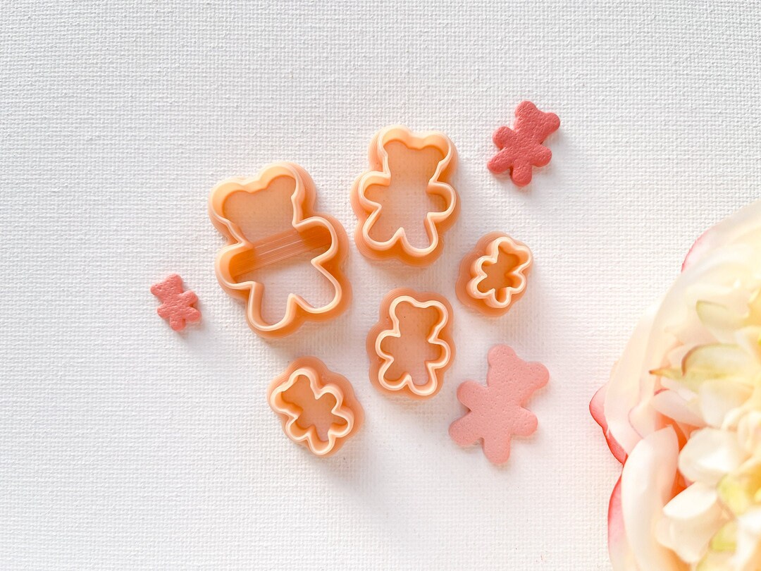 Teddy Bear Polymer Clay Cutter, Valentine's Day Cutter Set, Stud ...