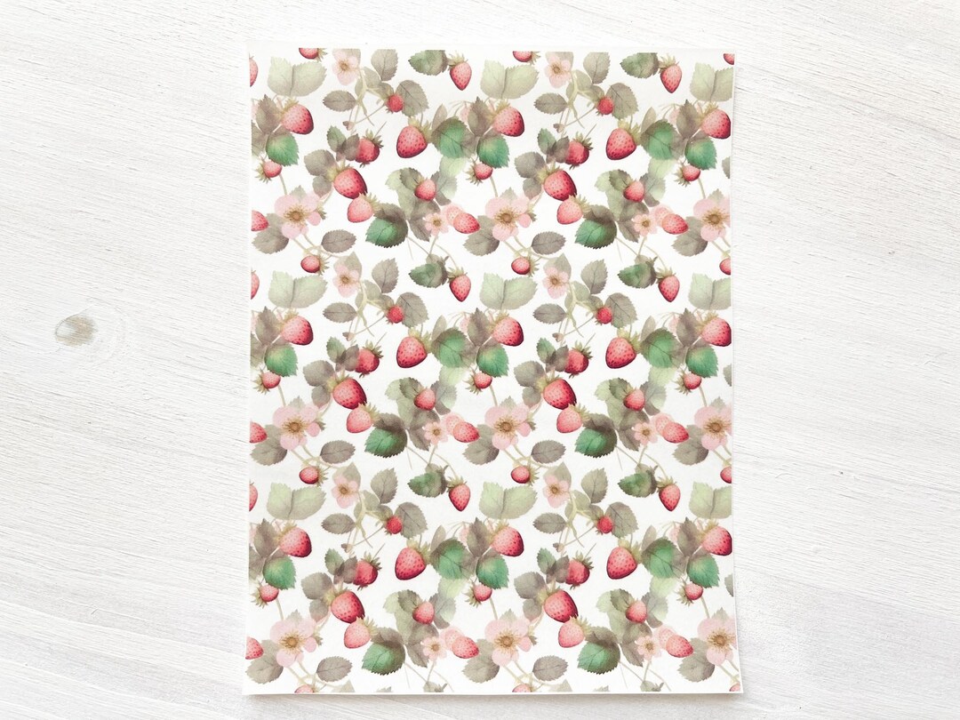 Strawberry Transfer Sheet for Polymer Clay, Strawberries Transfer Sheet ...