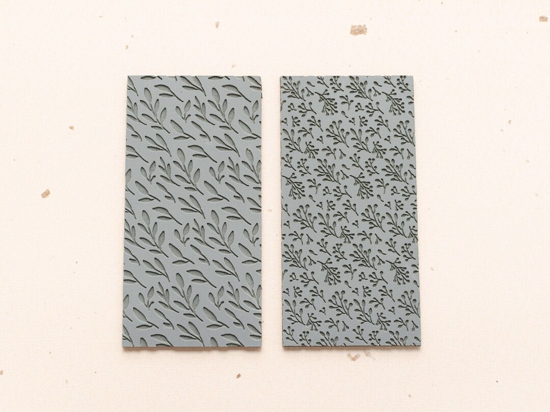 Foliage Pattern Texture Mat for Polymer Clay, Rubber Sheet Mat for Clay ...