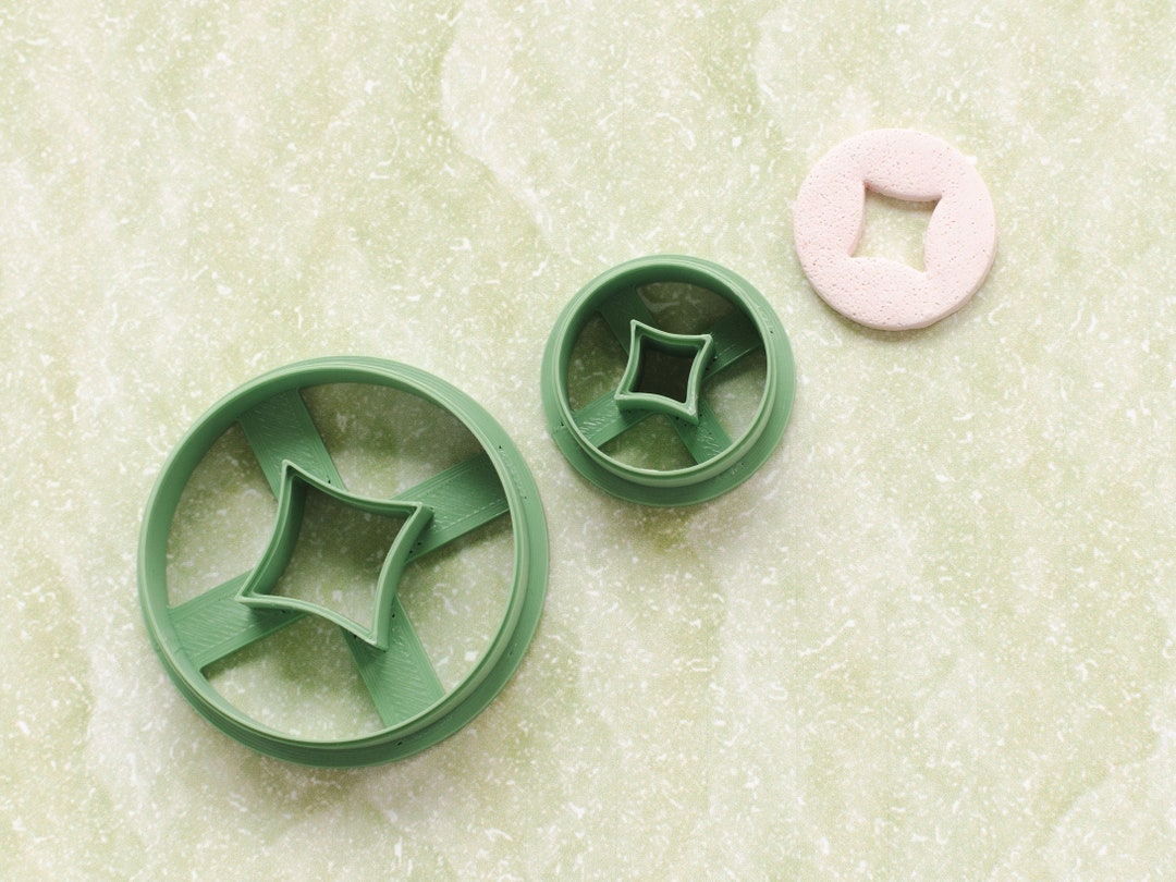 Diamond Circle Polymer Clay Cutter, Round Earring Cutter, Jewelry ...