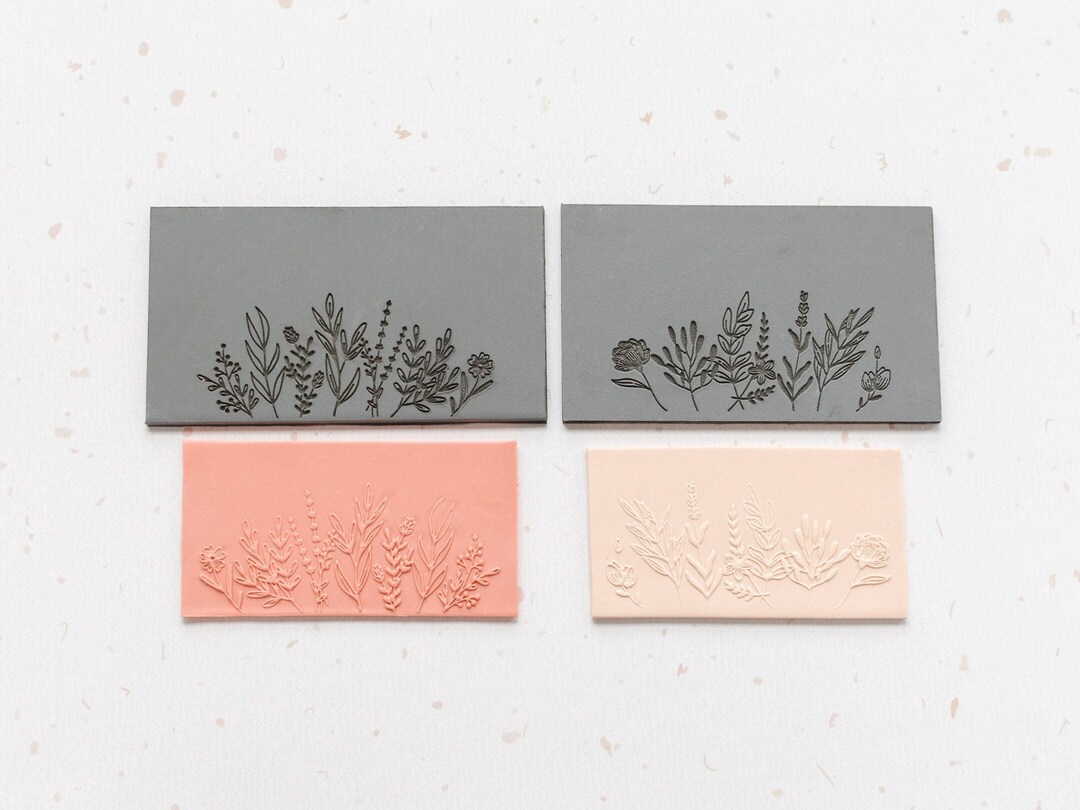 Flower Meadow Texture Mat for Polymer Clay, Floral Texture Mat, Rubber ...