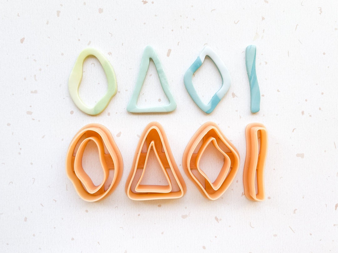Organic Wavy Donut Shape Cutter, Polymer Clay Cutter Set, Jewelry ...