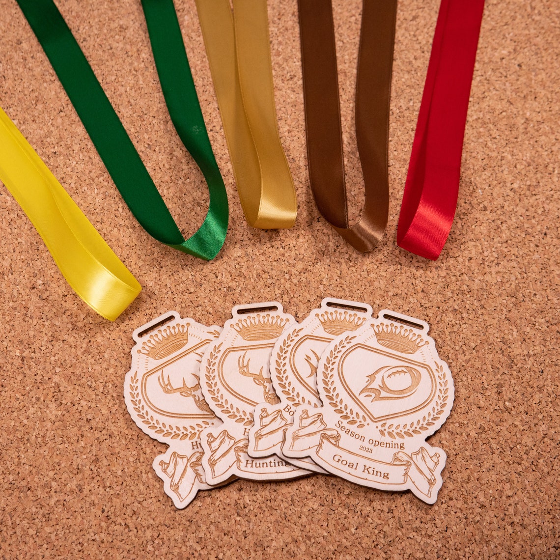 Personalized Wooden Medal, Custom Sport Medals for Football Basketball ...