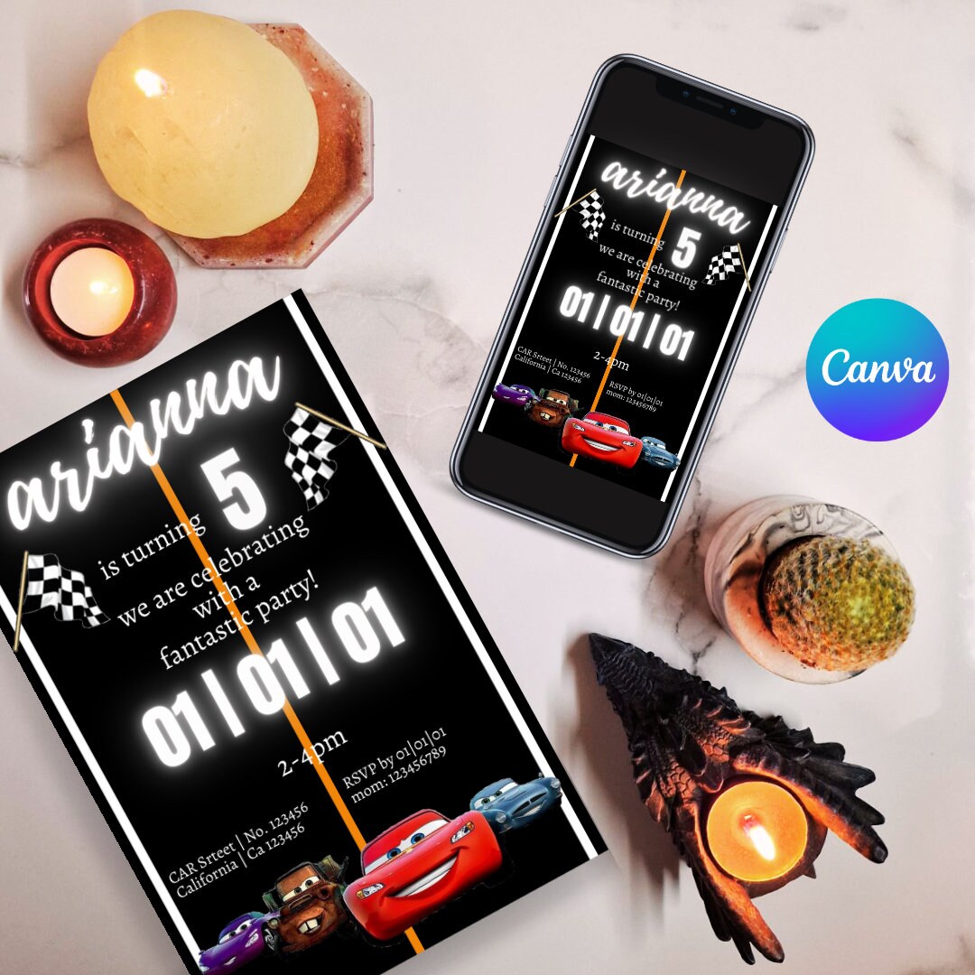 Digital Invitation, Customizable in Canva, Printable Invitations, Party ...