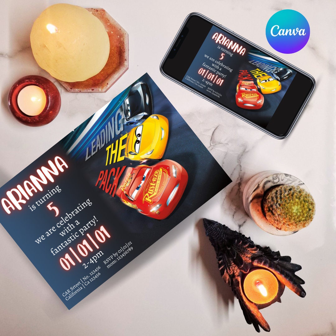 Digital Invitation, Customizable in Canva, Printable Invitations, Party ...