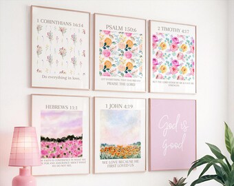 Physical Print Christian Wall Art Bible Verse Wall Art Minimalistic ...