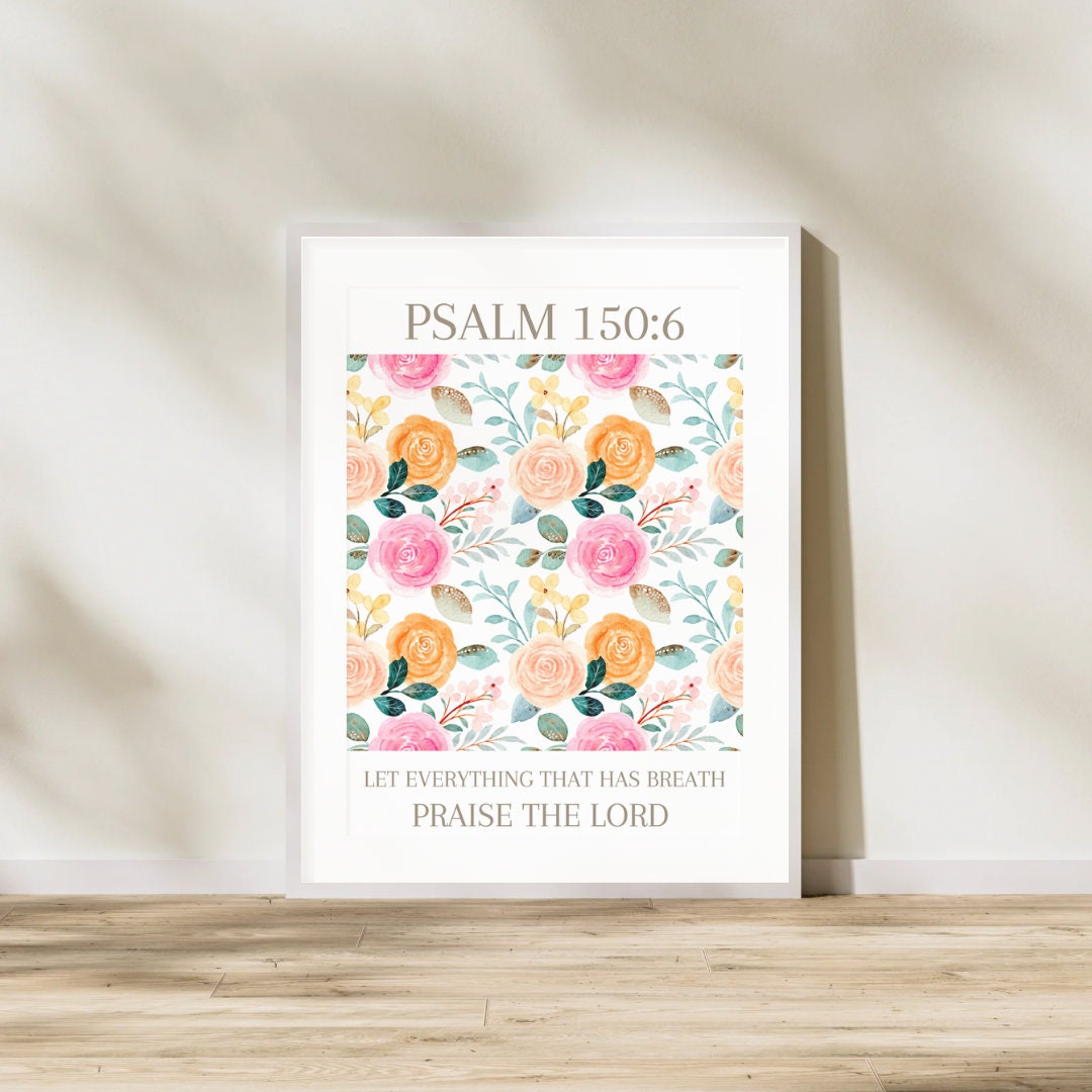 Psalm 150:6 Digital Download Praise the Lord Christian Minimalistic ...