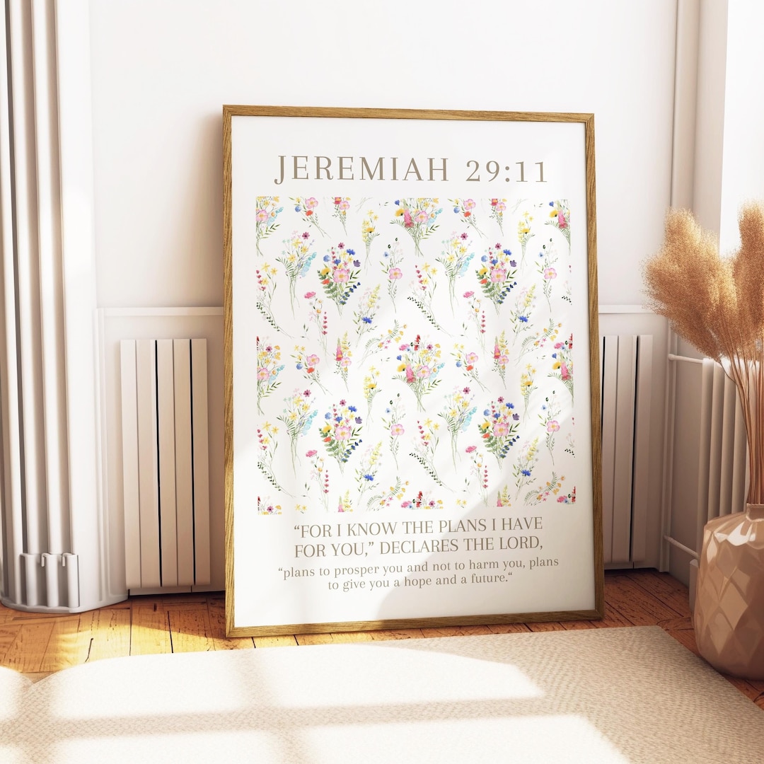 Jeremiah 29:11 | Physical Print | for I Know the Plans | Bible Verse ...