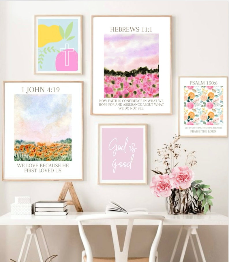 Physical Print Christian Wall Art Bible Verse Wall Art Minimalistic ...