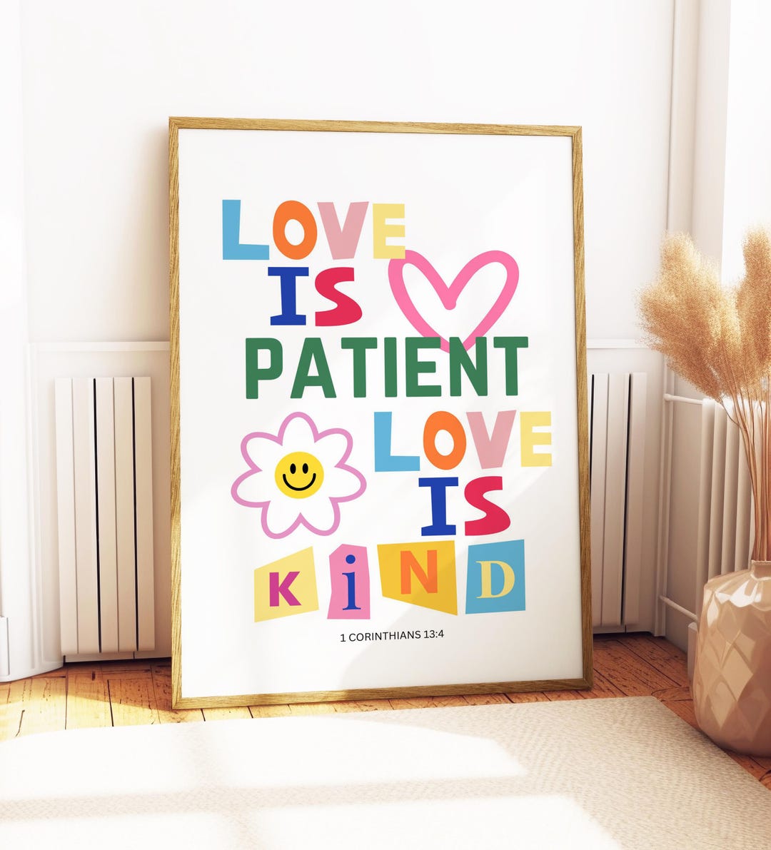 Love is Patient | Physical Print | 1 Corinthians 13:4 | Bible Verse ...