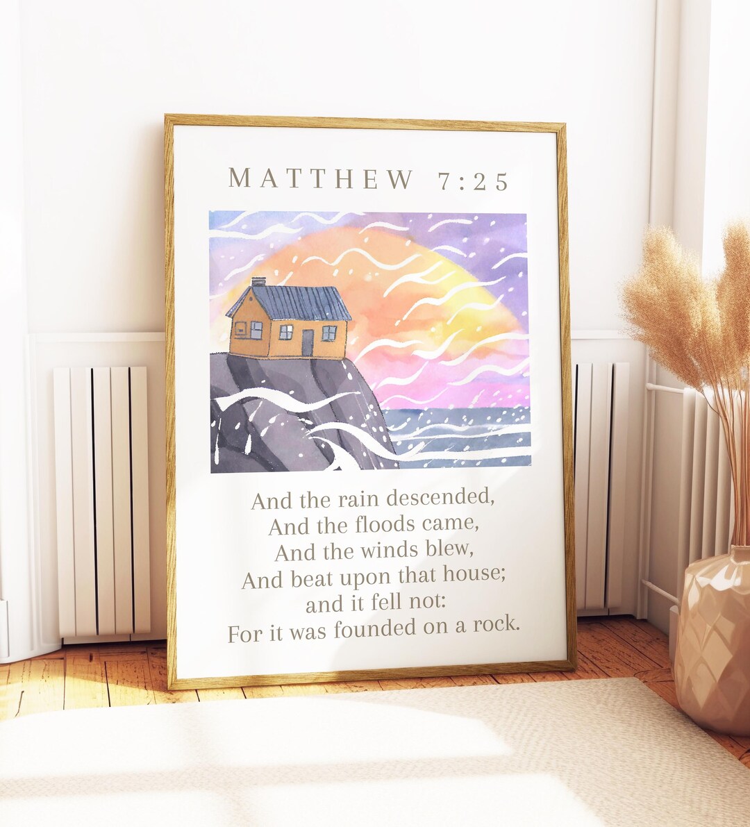 Matthew 7:25 | Digital Download | Firm Foundation | Christian Modern ...