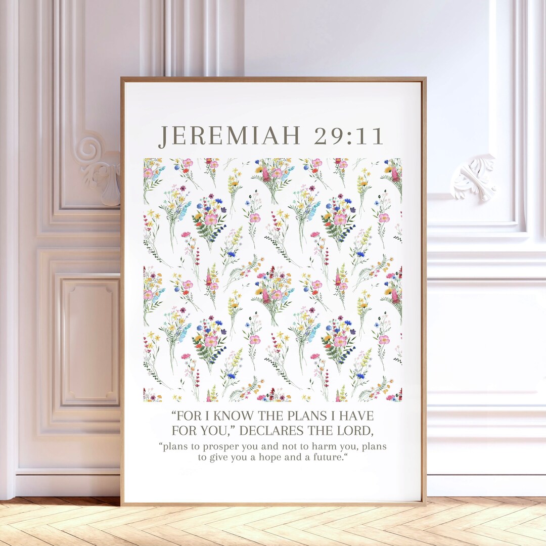 Jeremiah 29:11 Physical Print for I Know the Plans Bible Verse Prints ...