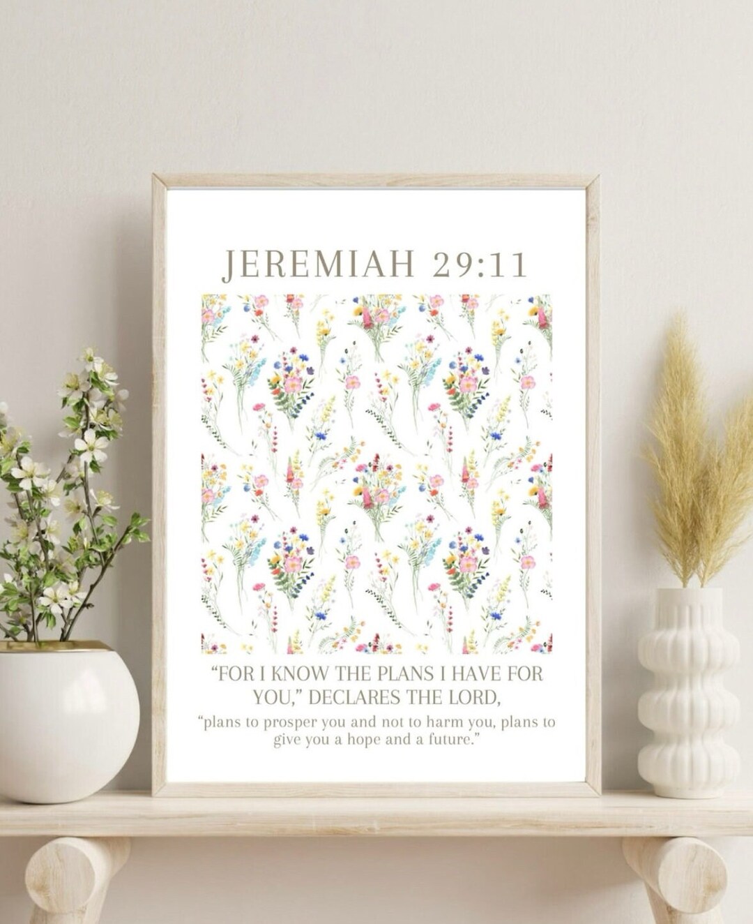 Jeremiah 29:11 Physical Print for I Know the Plans Bible Verse Prints ...