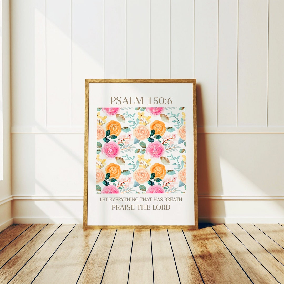 Psalm 150:6 Digital Download Praise the Lord Christian Minimalistic ...