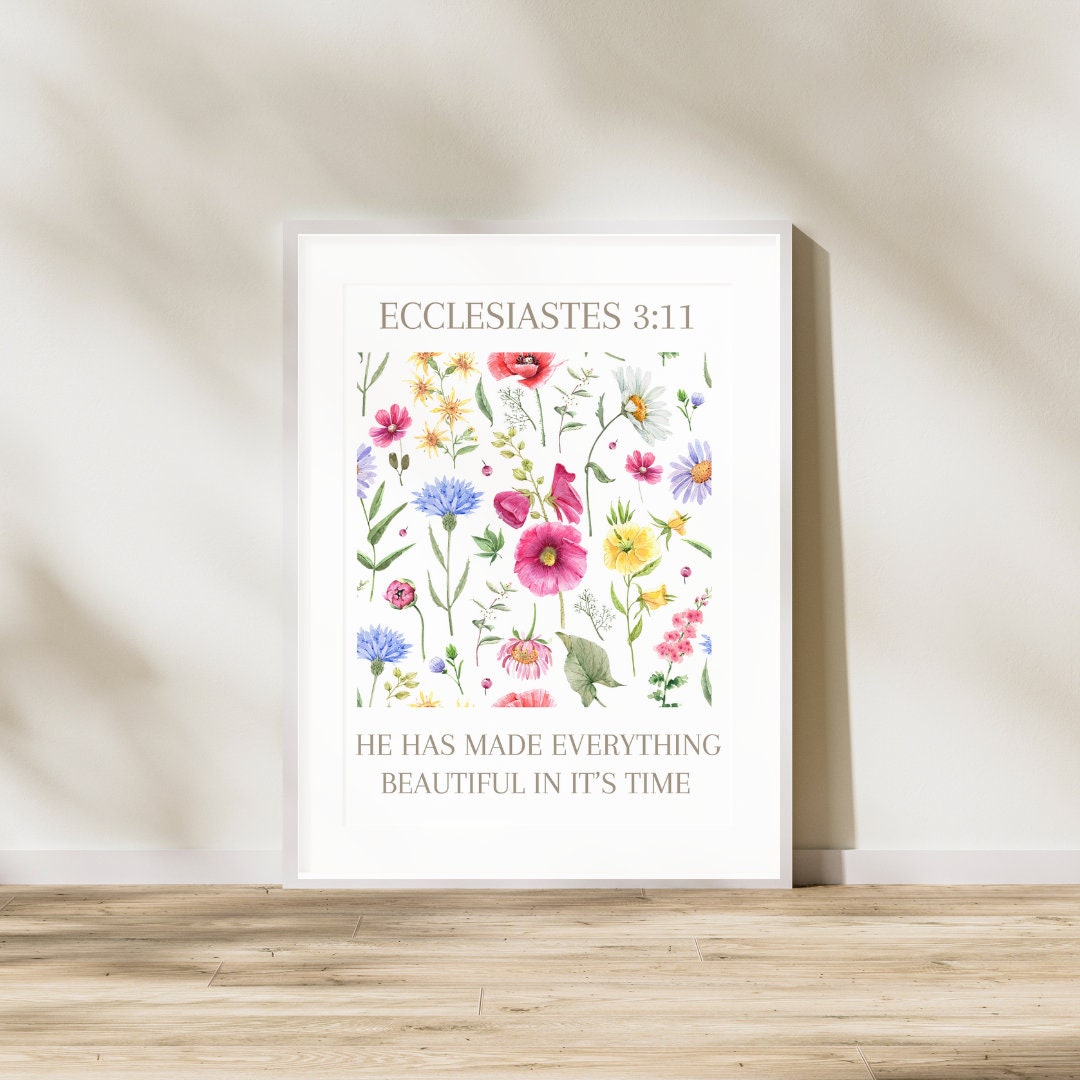 Ecclesiastes 3:11 Digital Download Christian Wall Art Printable ...