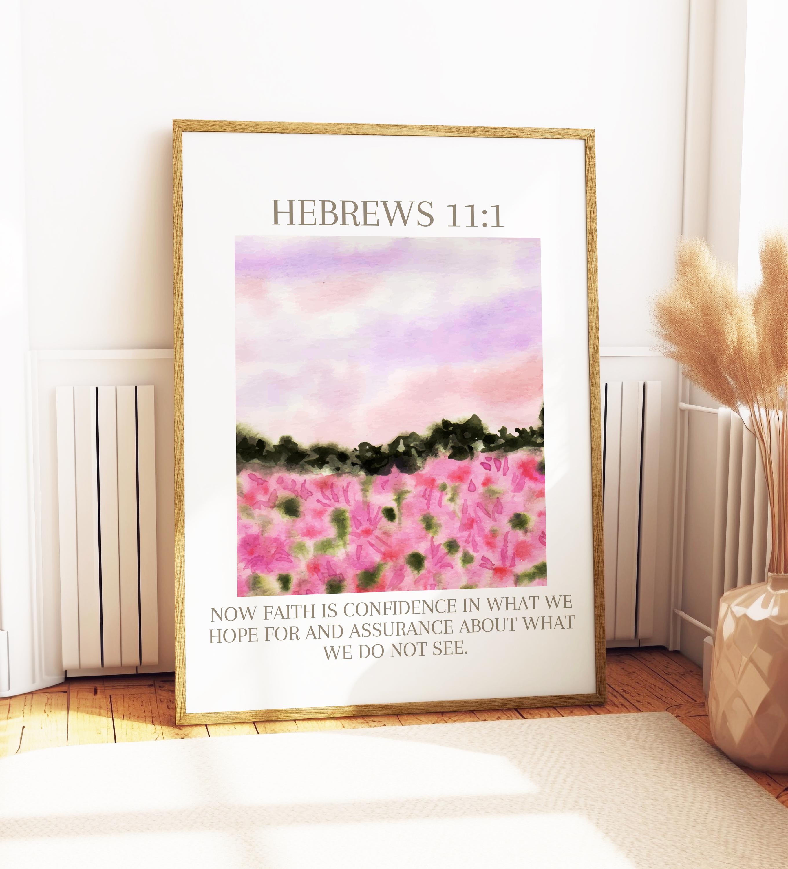 Hebrews 11:1 | Digital Download | Faith is the Assurance | Christian ...