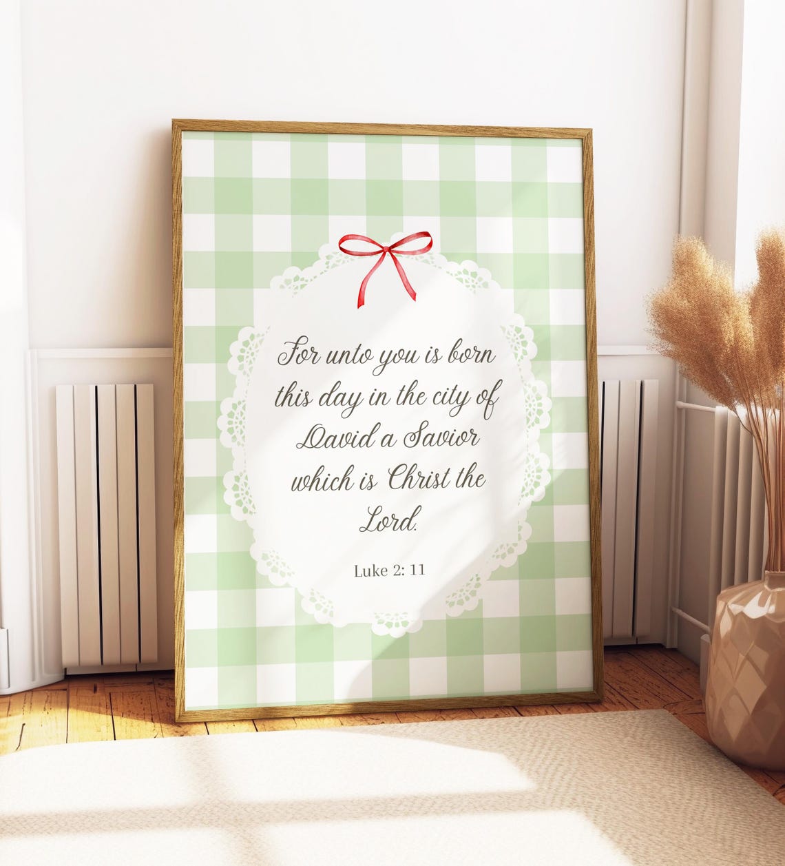 Luke 2:11 | Digital Download | Christmas Poster Print | Bible Verse ...