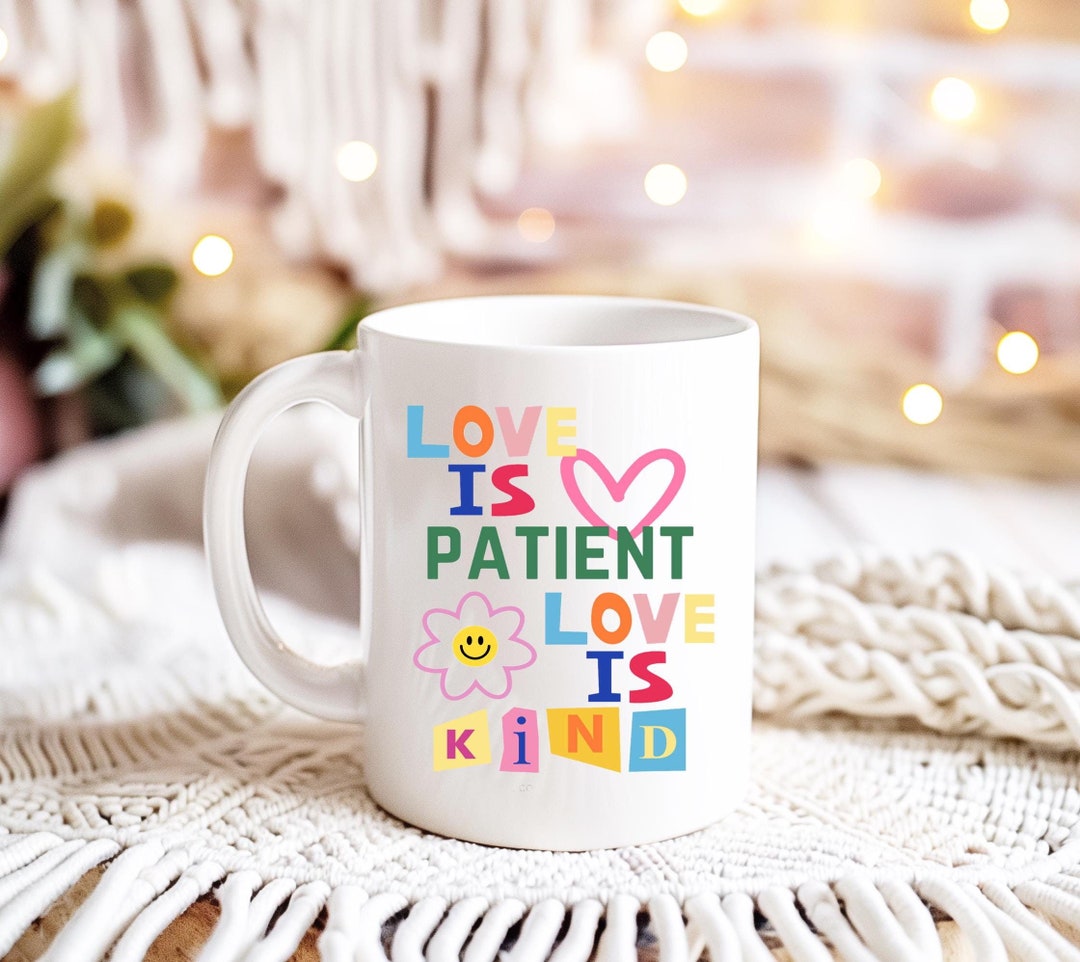 Love is Patient Christian Bible Verse Mug Gifts for Her Faith Based ...