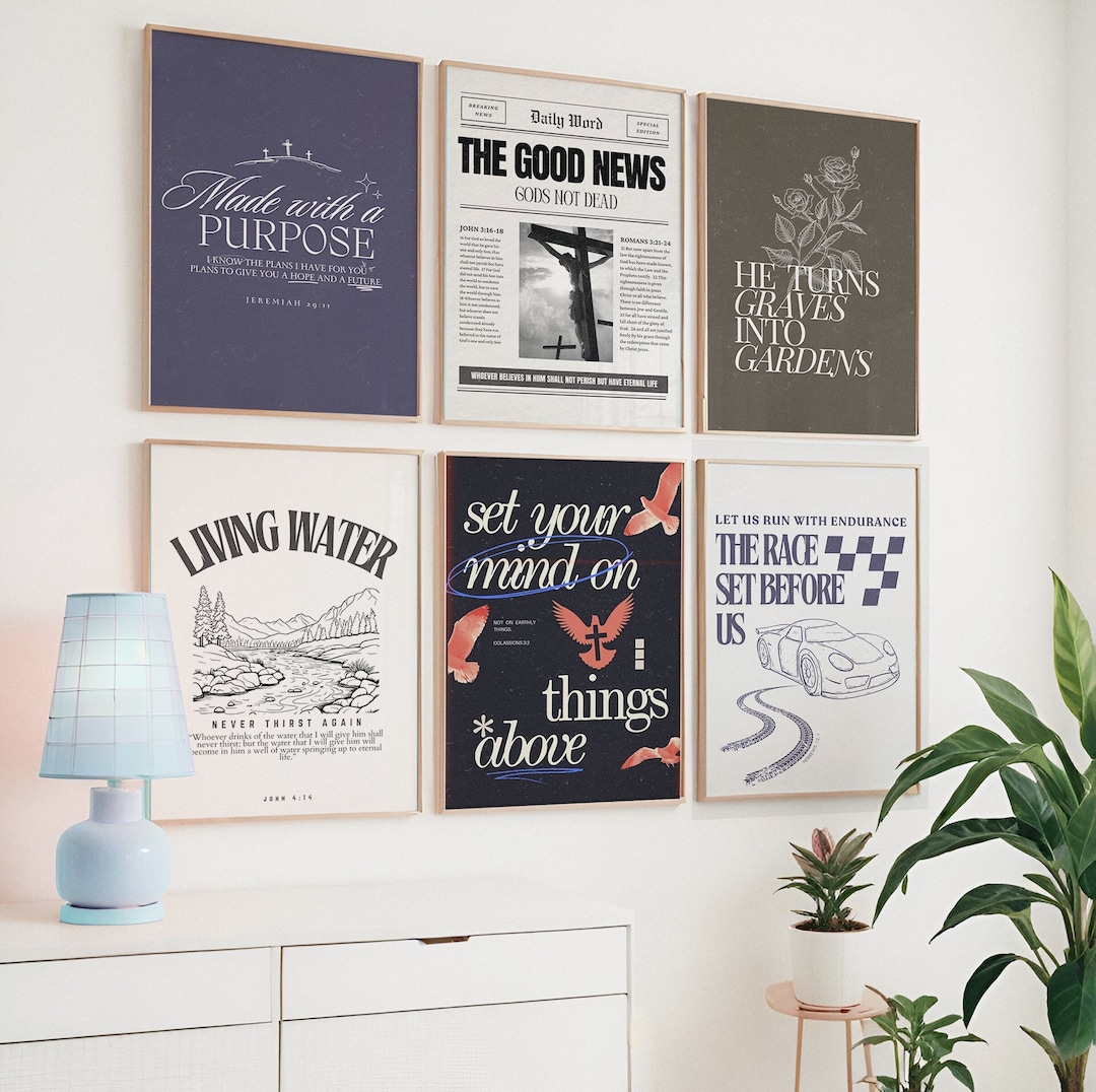 Christian Scripture Poster | Modern Bible Verse Wall Art - Etsy