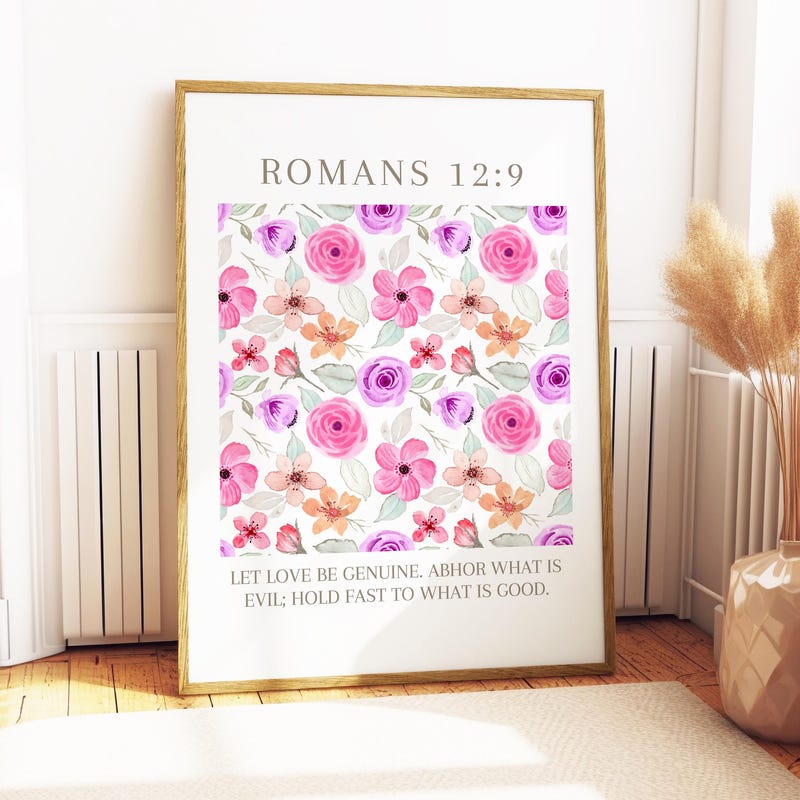 Romans 12:9 Art Print - Etsy