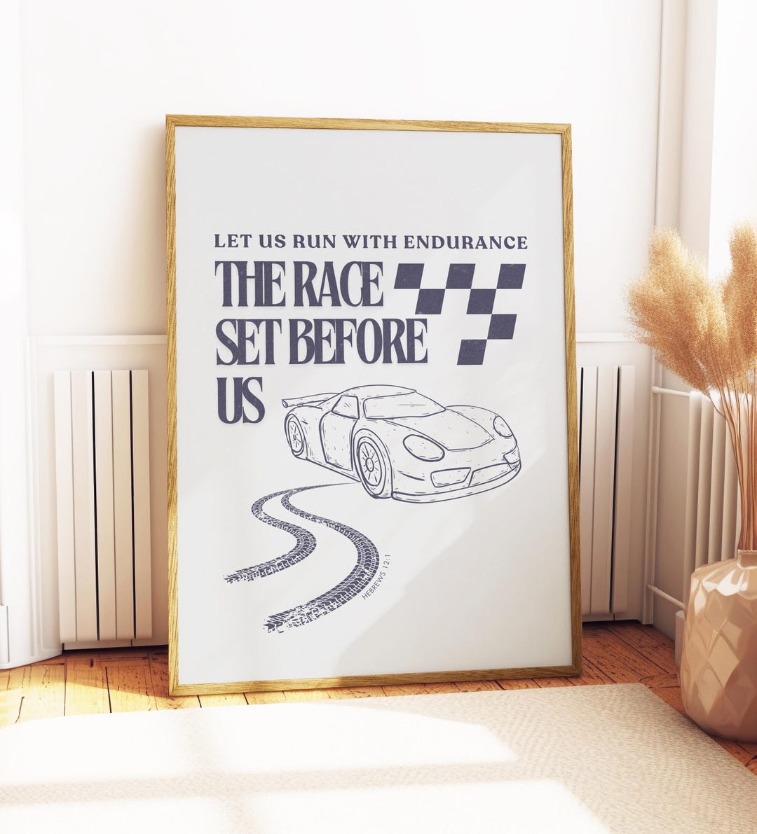 Hebrews 12:1 | Run With Endurance the Race | Physical Print | Unframed ...