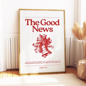 The Good News | Physical Print | Christmas Poster Print | John 3:16 ...