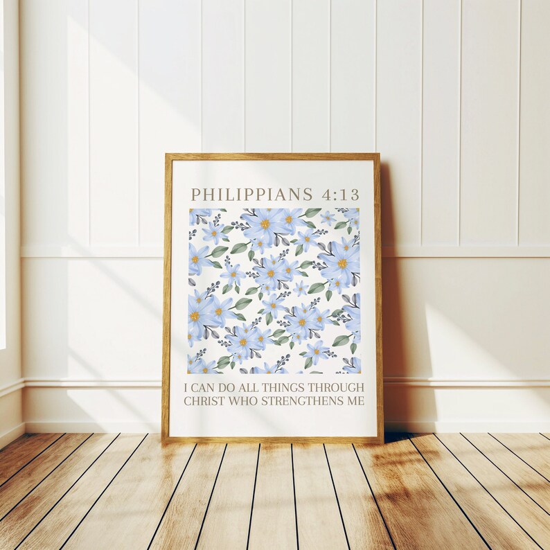 Philippians 4:13 | Physical Print | I Can Do All Things | Bible Verse ...