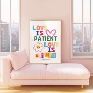 Love is Patient | Physical Print | 1 Corinthians 13:4 | Bible Verse ...