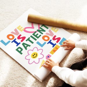 Love is Patient | Physical Print | 1 Corinthians 13:4 | Bible Verse ...