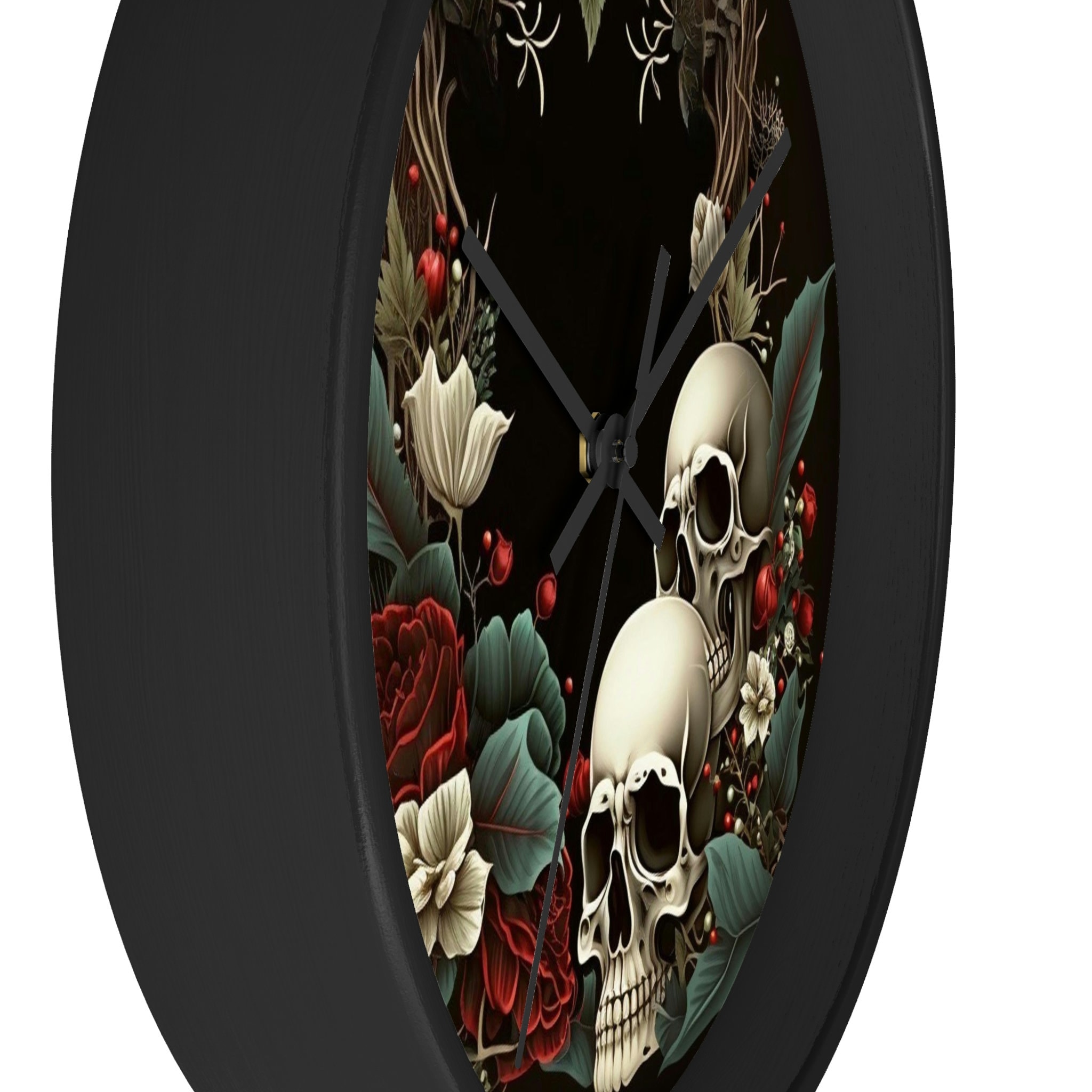 Wall Clock Pretty and Mysterious Wall Clock Skulls and - Etsy