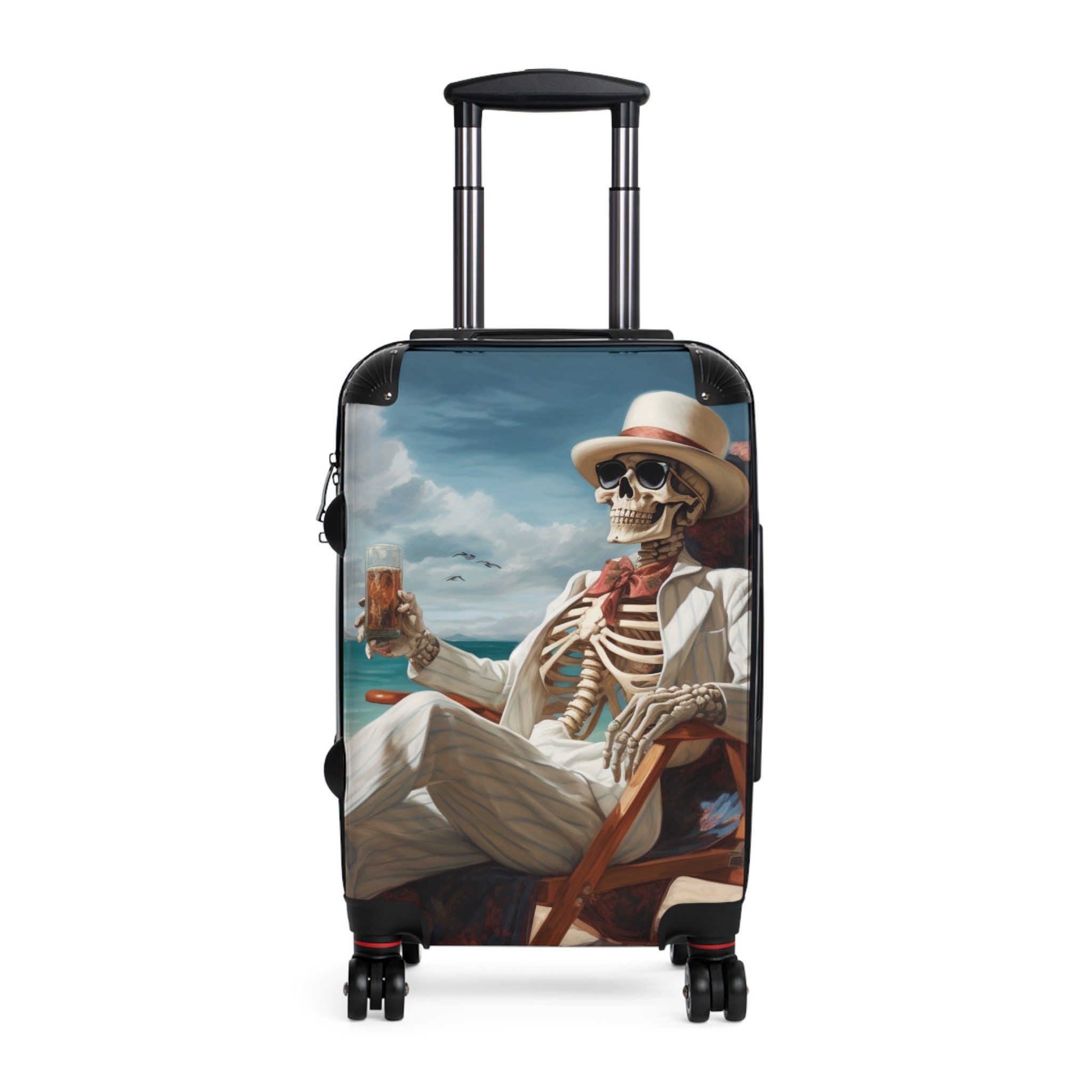 Suitcase Gothic Vacation Luggage Cool Skeleton on Luggage. - Etsy