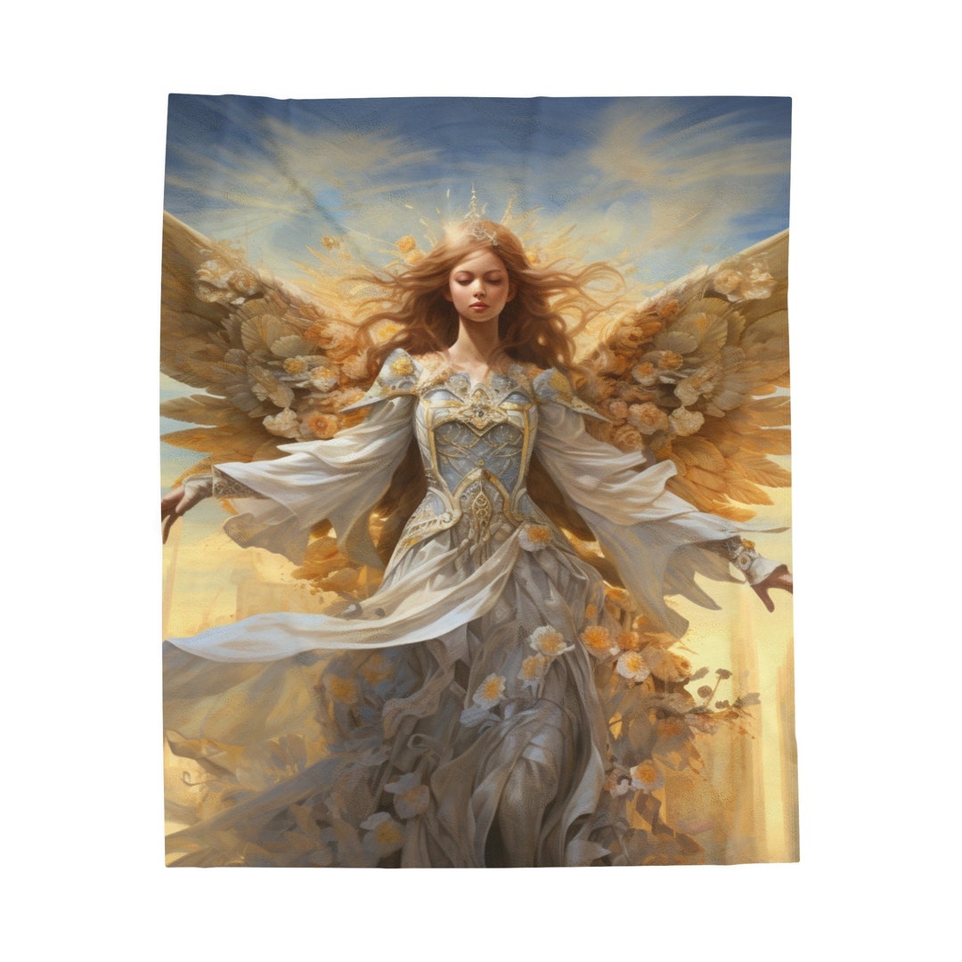 Blanket!! Amazing Angel on a Velveteen Blanket. Angel Blanket. Soft ...