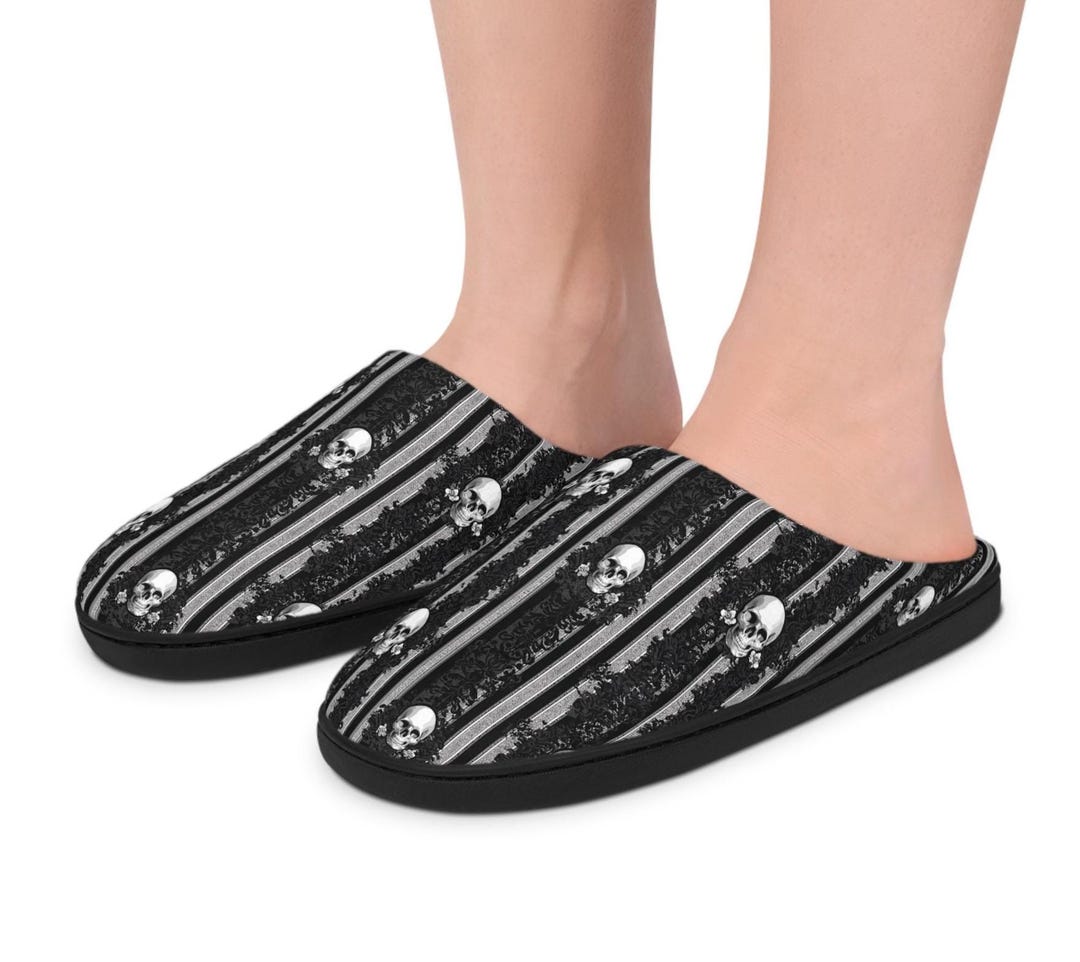 Goth, Victorian Vibe, Women's Indoor Slippers, Cozy Home Footwear ...
