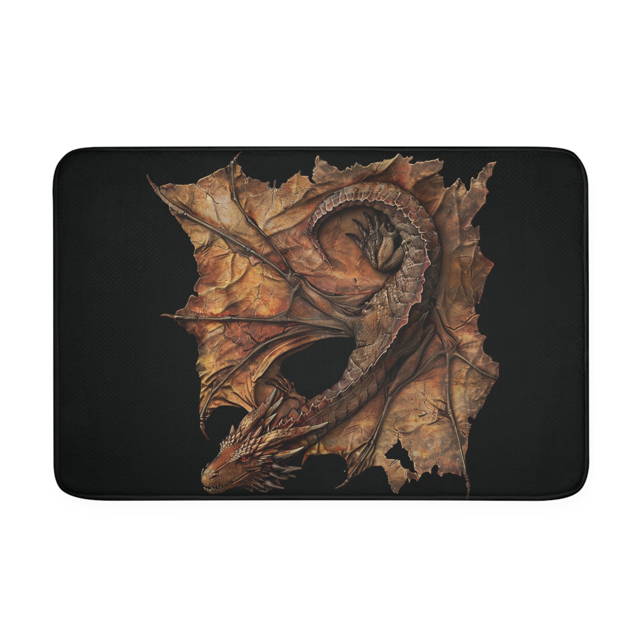 Memory Foam Bath Mat. Dragon Skin Memory Foam Bath Mat: Mythical Luxury ...