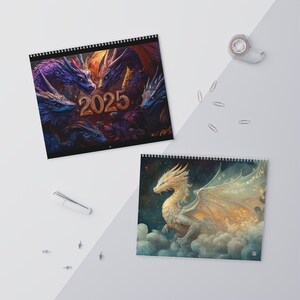 2025 Dragon Calendar Wall Calendars, Monthly Dragon Images, Bonus ...