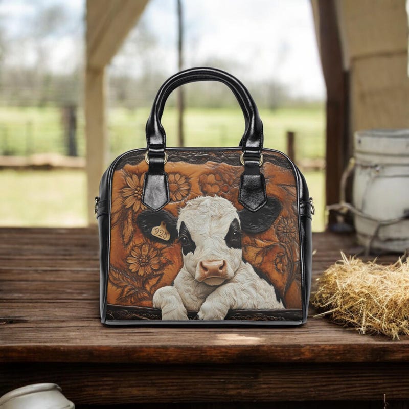 Cow Print Bag - Etsy UK