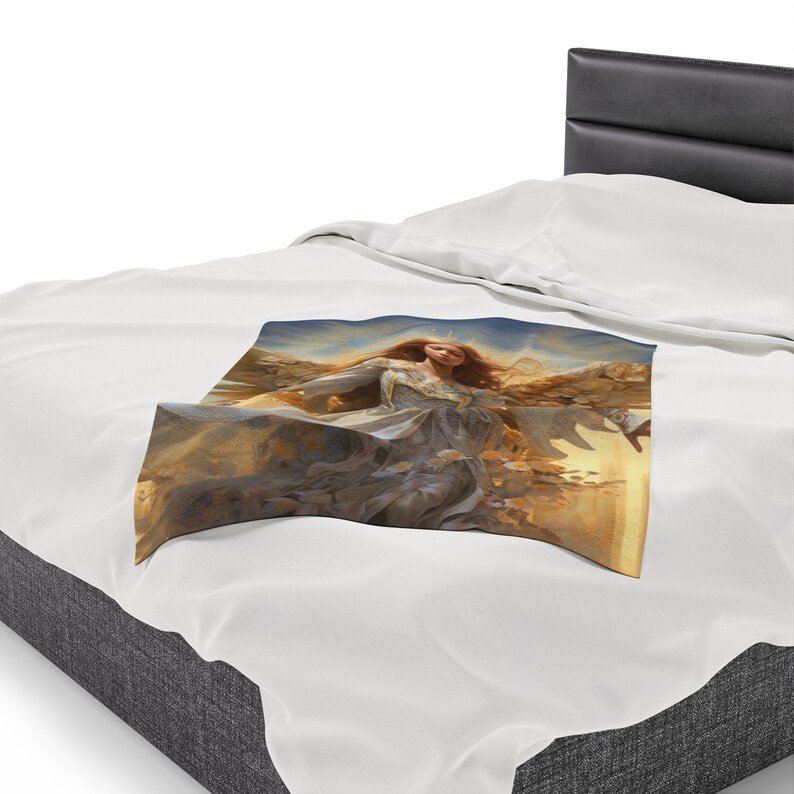 Blanket Amazing Angel on a Velveteen Blanket. Angel Blanket. Soft ...