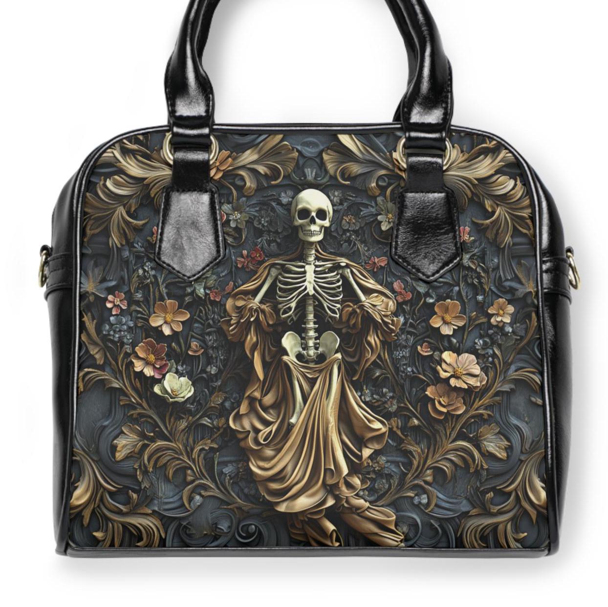 Gothic Crossbody Bag, Shoulder Handbag, Victorian Style Skeleton Purse ...