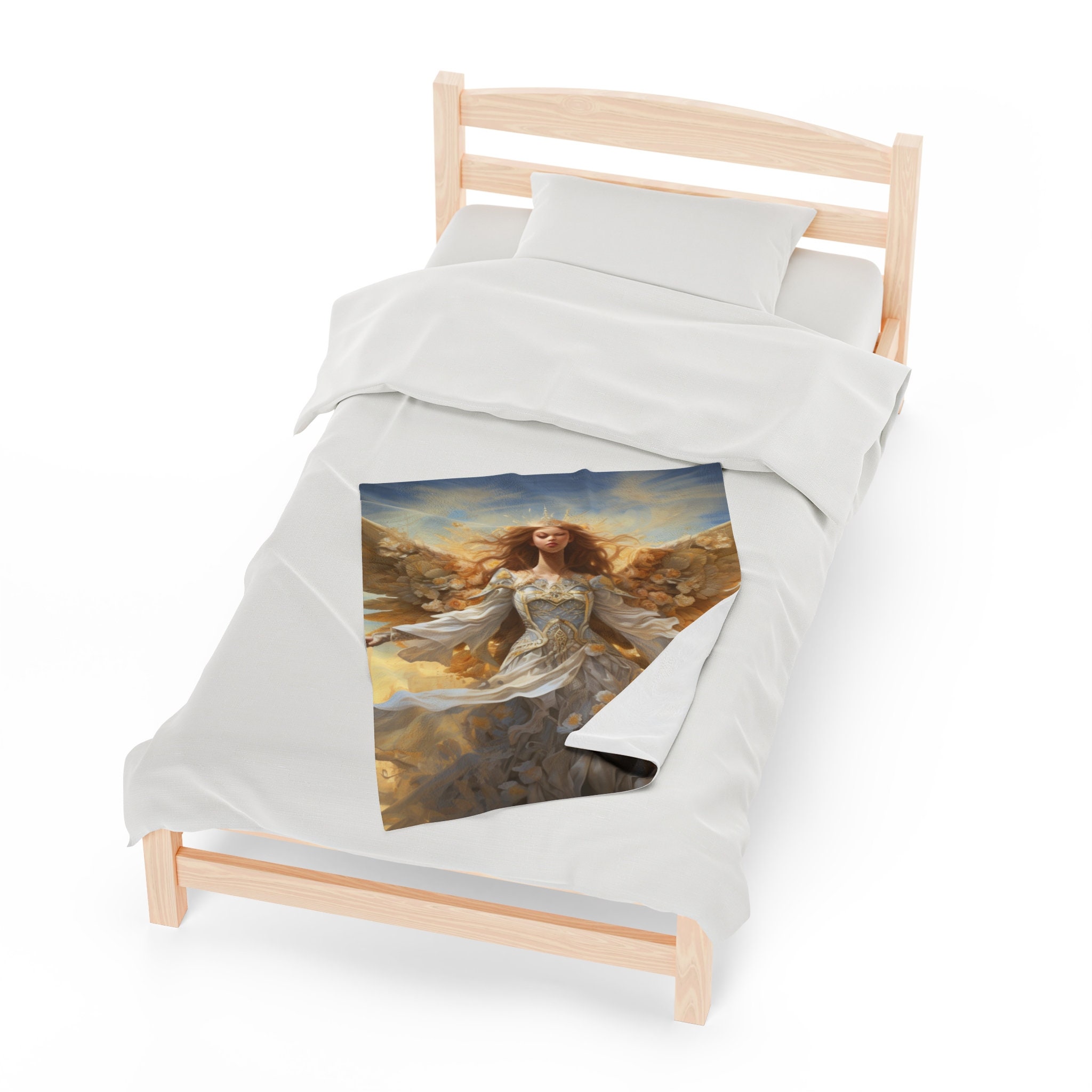 Blanket Amazing Angel on a Velveteen Blanket. Angel Blanket. Soft ...
