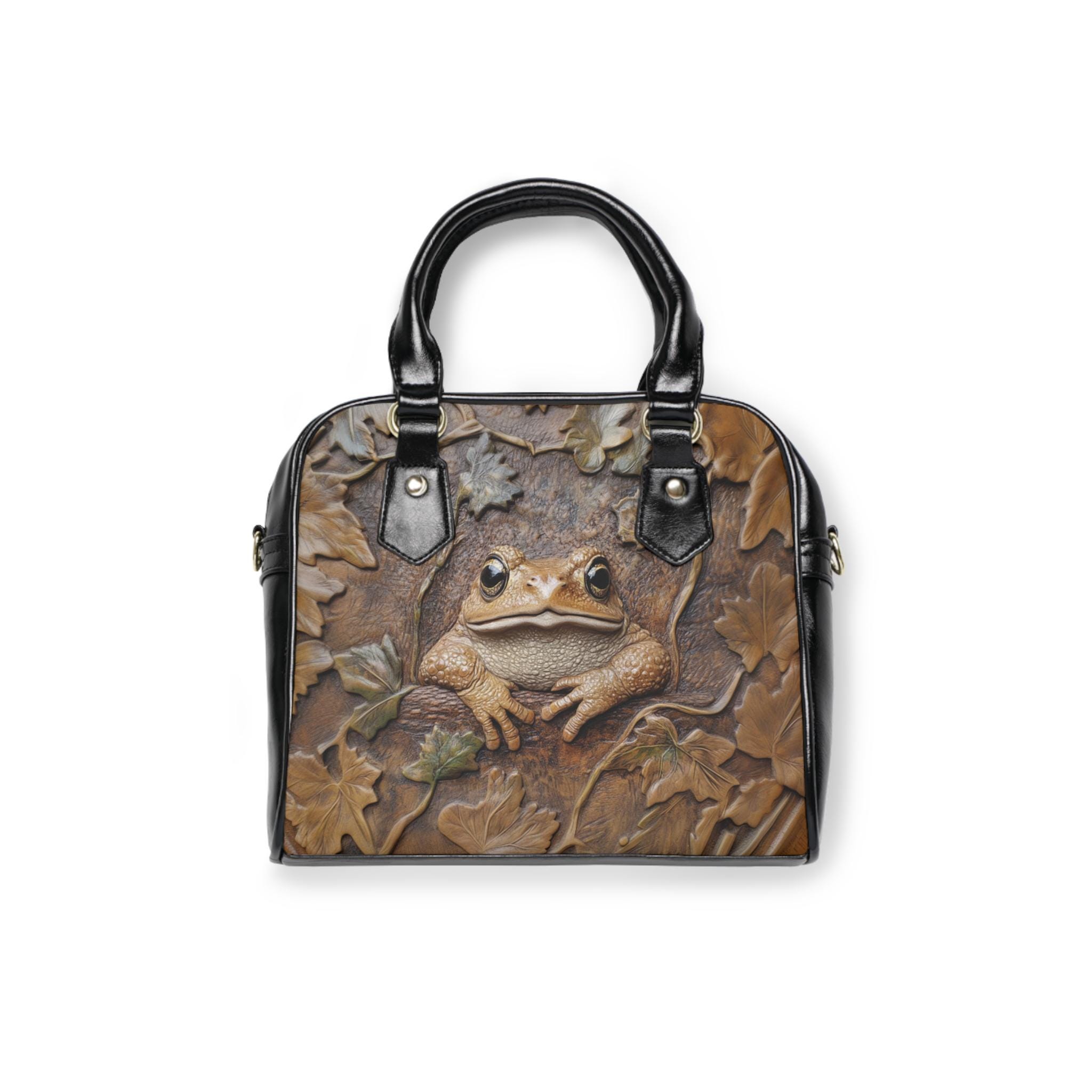 Frog Purse! Faux Leather Frog Handbag: Nature Lover Bullfrog Purse ...