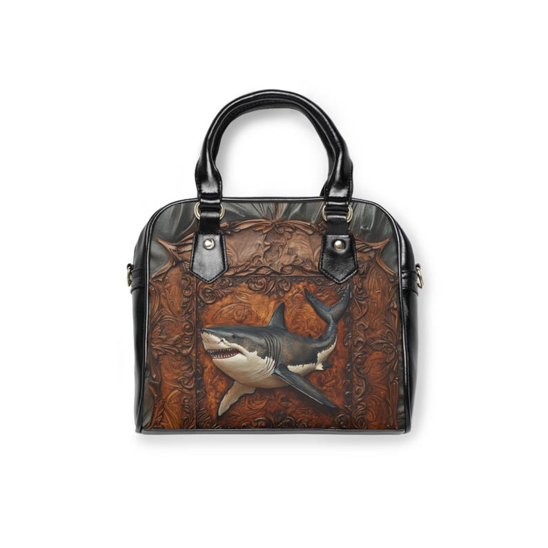 Shark Purse! Handbag, Faux Tooled Leather, Great White Shark, Mermaid's ...