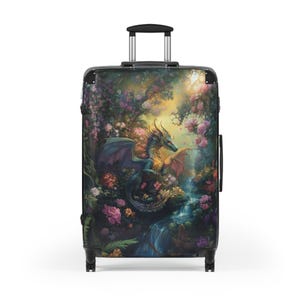 Dragon Suitcase Garden Dragon Luggage. Fantasy Lover Gift Beautiful ...