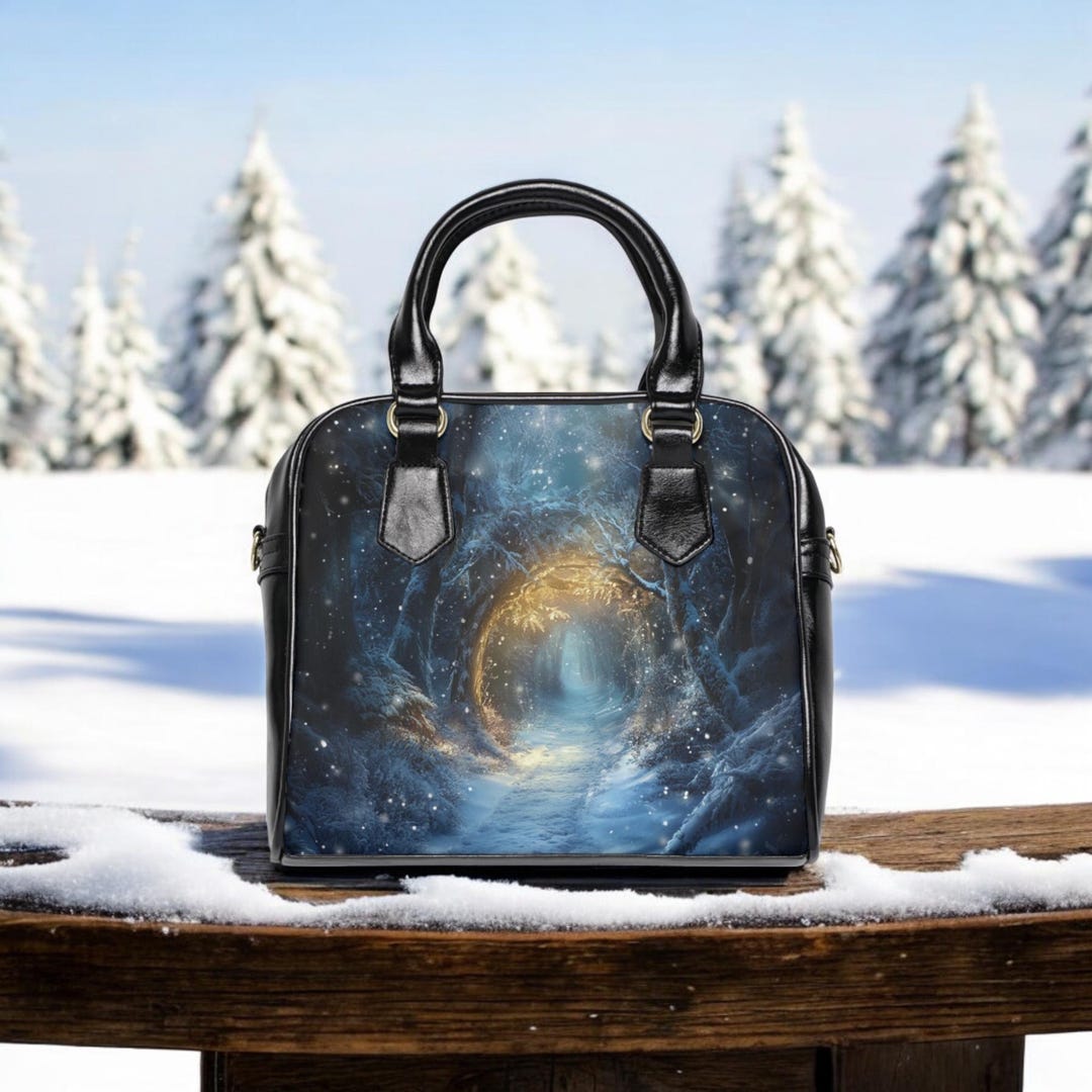 Winter Wonderland Purse, Magical Snowy Portal Satchel, Winter Solstice ...