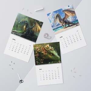 2025 Dragon Calendar Wall Calendars, Monthly Dragon Images, Bonus ...
