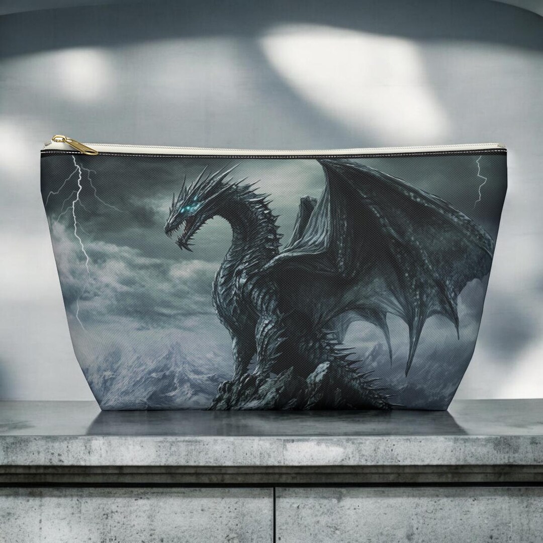 Dragon Bag. Black Dragon Makeup Bag, Toiletry Bag, Pencil Pouch ...