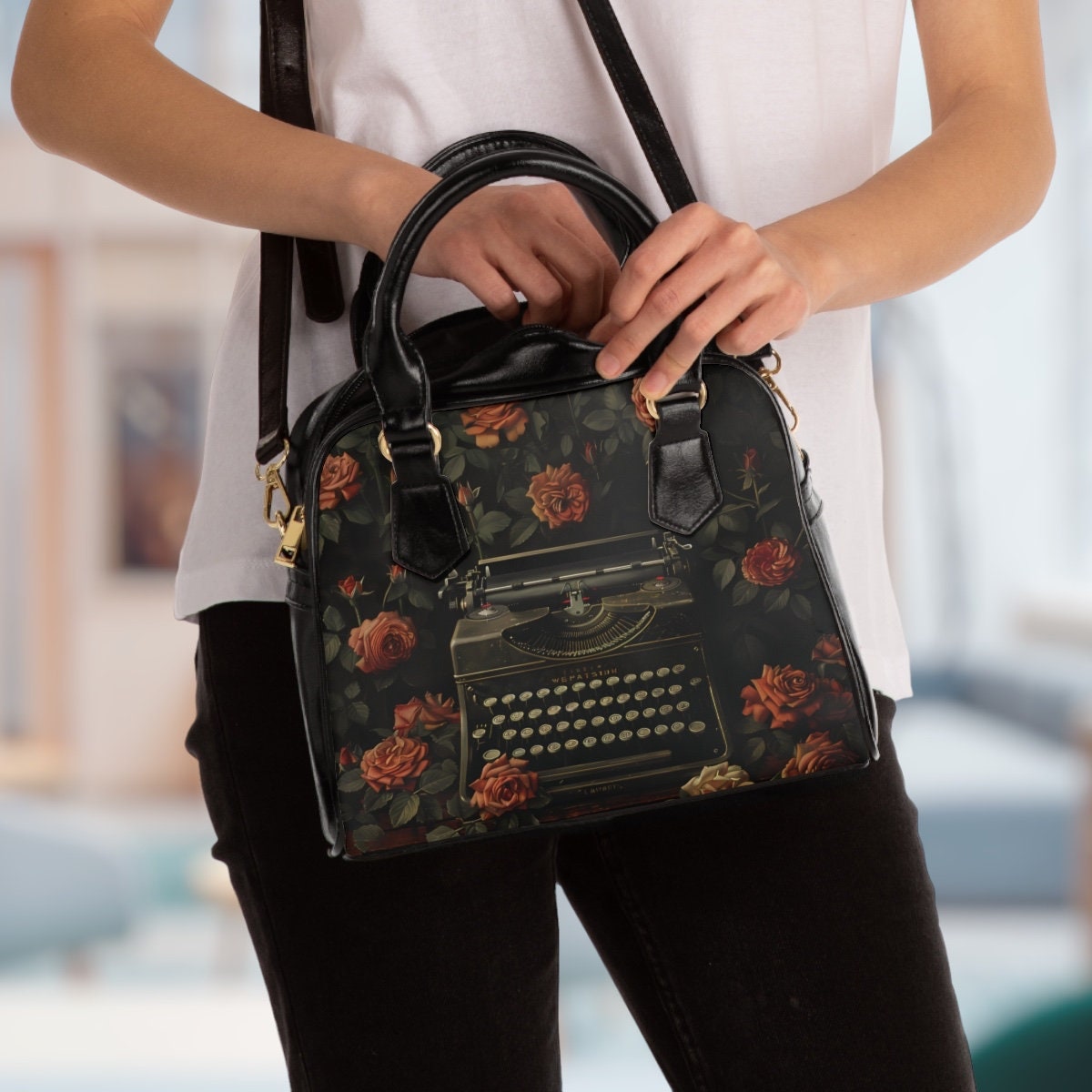 Typewriter Purse. Dark, Gothic Shoulder Handbag. Women's Bag, Girl's ...