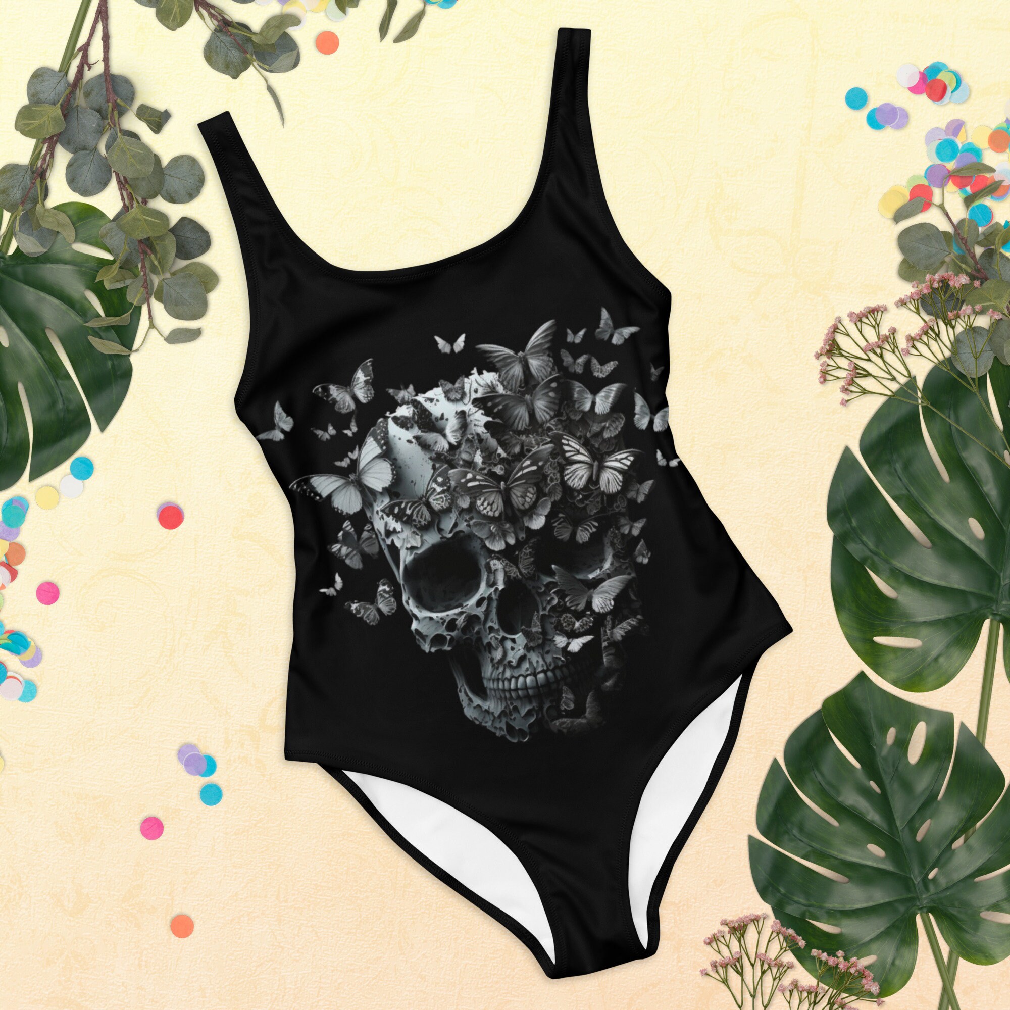 One-piece Swimsuit Classic Black One Piece Bathing Suit. Cheeky Fit ...