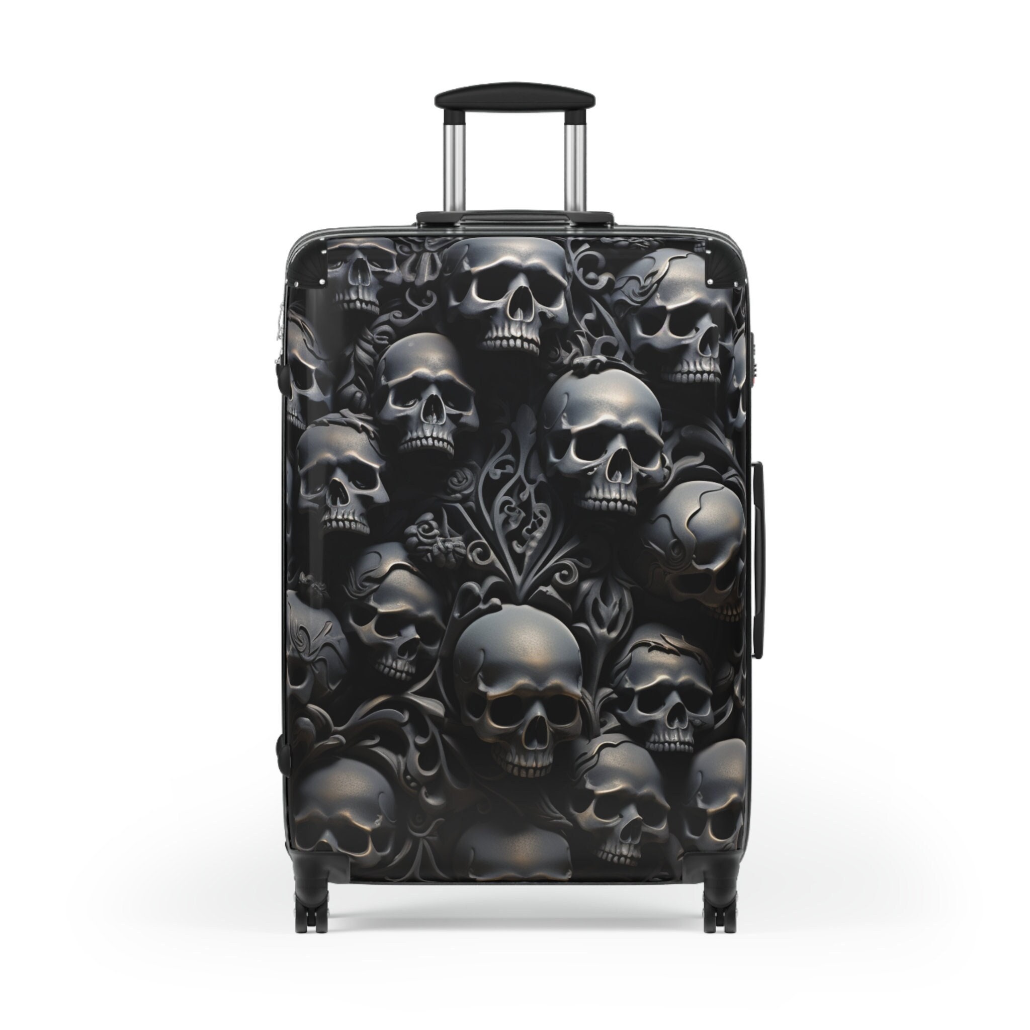 Dark Skull Suitcase. Gothic Luggage. Suitcase With Skulls. Luggage for ...